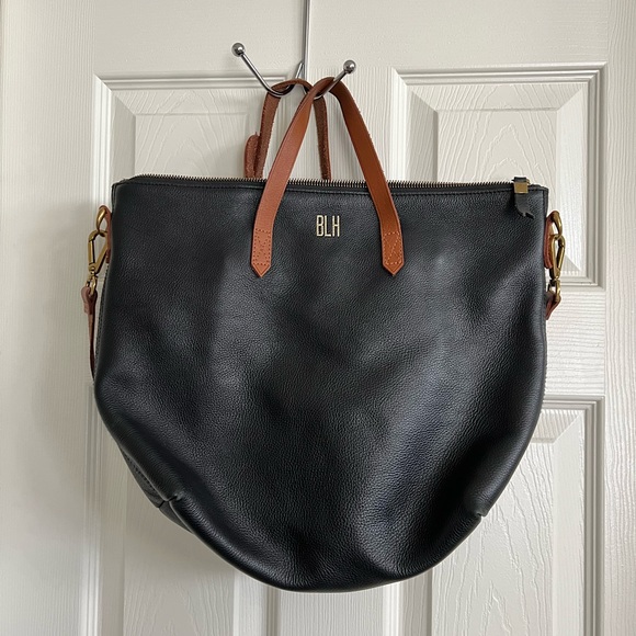 Madewell | Bags | Madewell Transport Carryall In Black With Brown ...